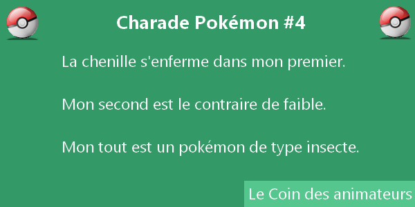 Charade Pokémon - Trouvez vos charades sur les Pokémon